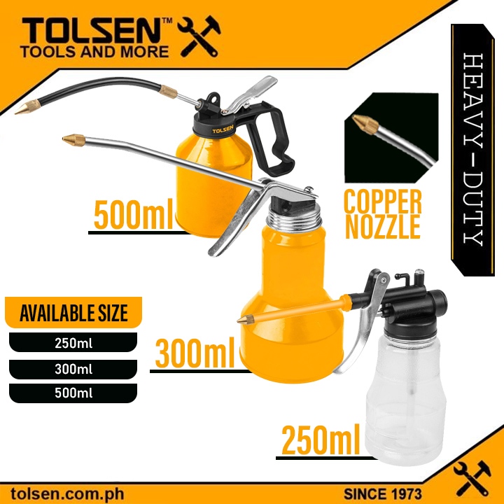 Tolsen Oil Can [ONLINE EXCLUSIVE] (250ml | 300ml | 500ml) Pure Copper ...