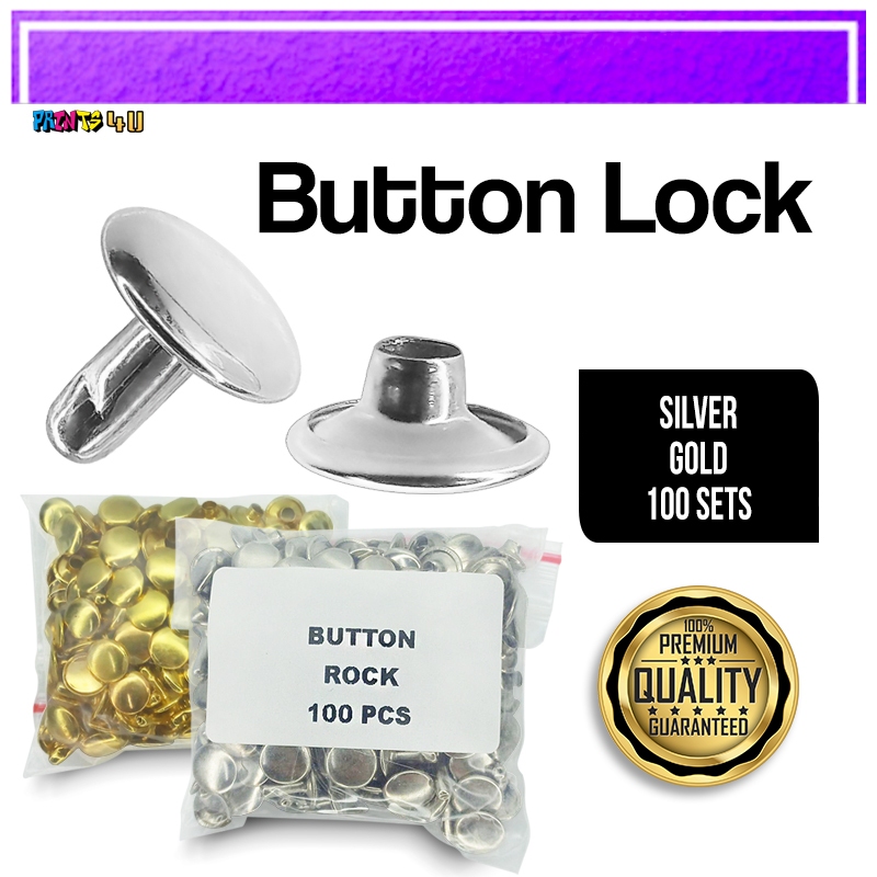 100pcs Button Rock for Lace Silver or Gold (Rematse for ID Lace Making ...