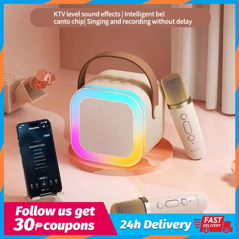 K12 Mini Karaoke Wireless Audio Speaker Bluetooth Microphone Portable Home KTV Mini Karaoke ...