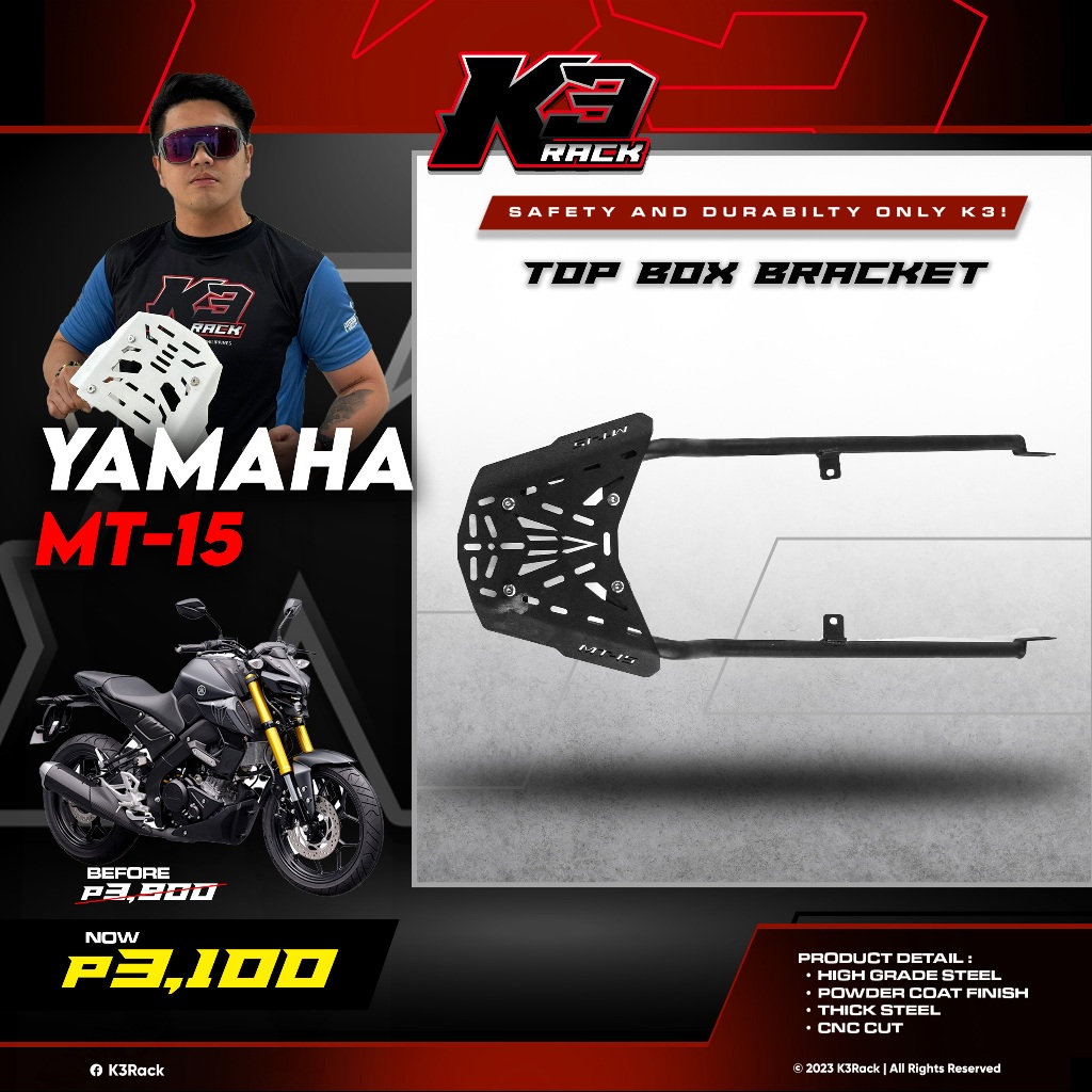 k3 rack Yamaha MT 15 (bigbike) | Shopee Philippines