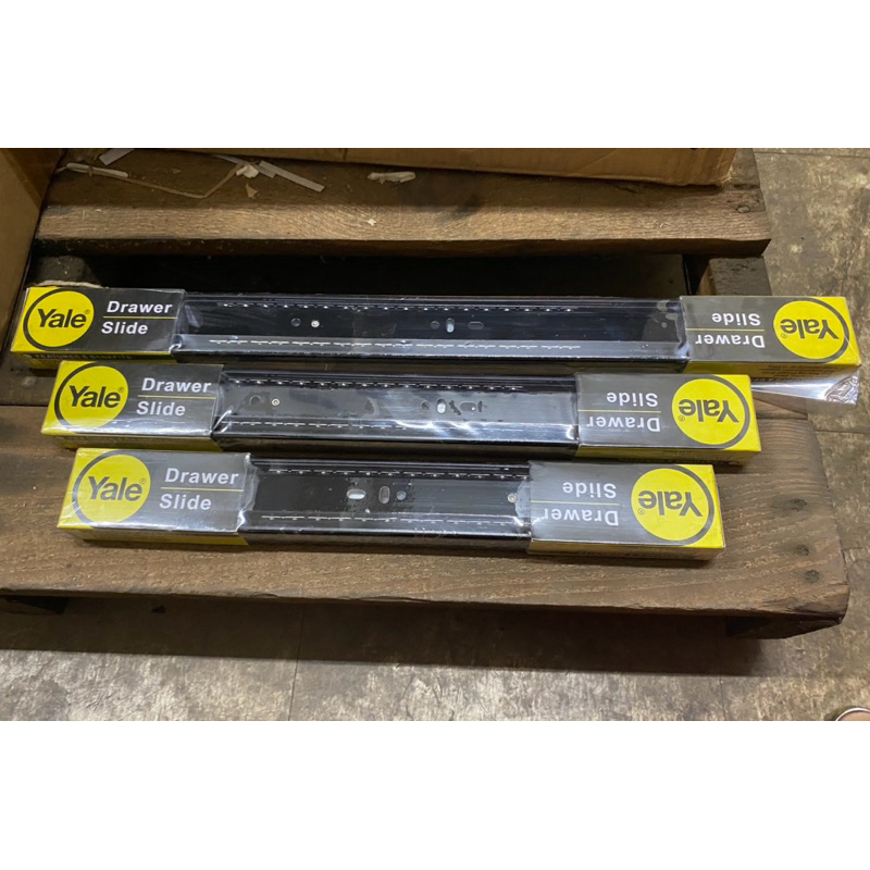 Yale Drawer Slide Full Extension 45kg Load Capacity 14" 16" 18" Black ...