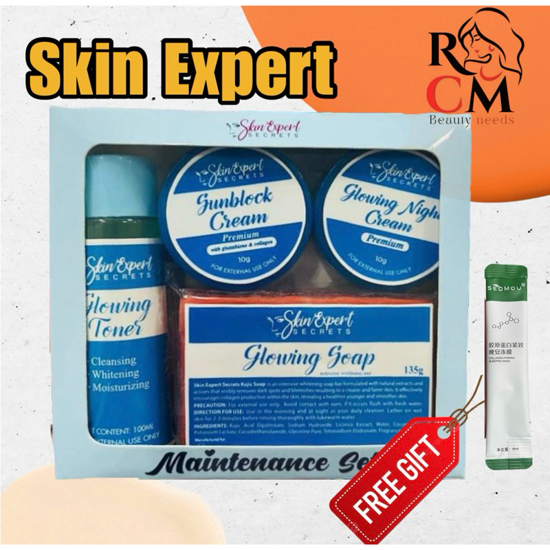 Skin expert maintenance/whitening set blue | Shopee Philippines