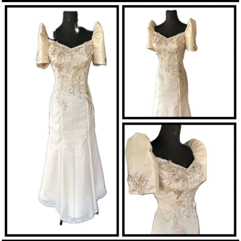 Modern filipiniana Mestiza Dress Pang Ninang | Shopee Philippines