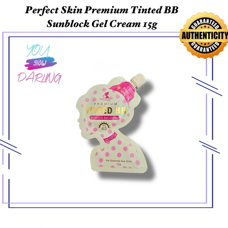 Perfect Skin Premium Tinted BB Sunblock Gel Cream 15g | Shopee Philippines