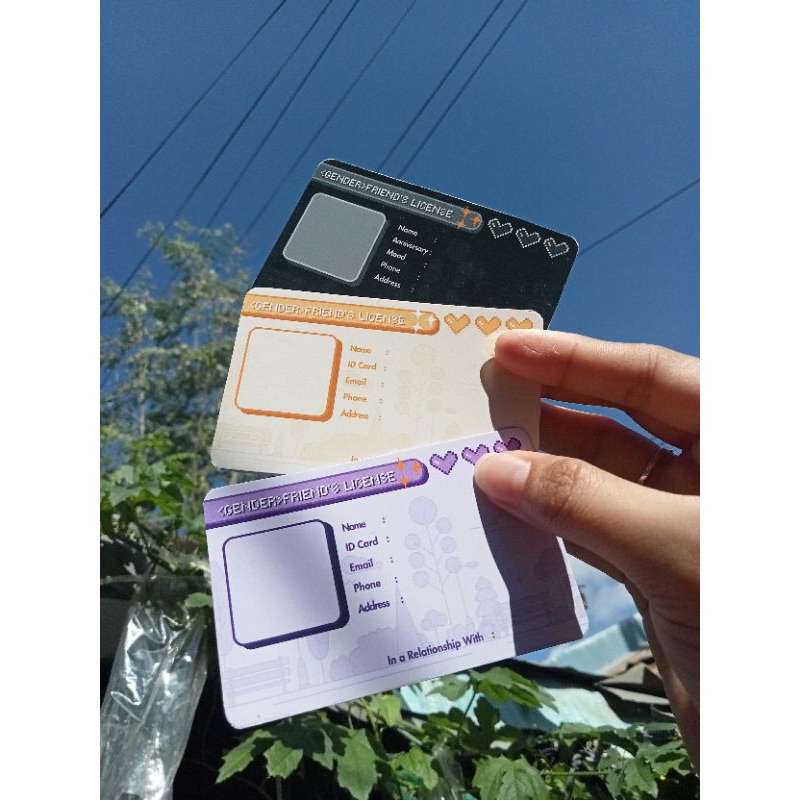 INTERCHANGEABLE Relationship PVC License Cards | Shopee Philippines