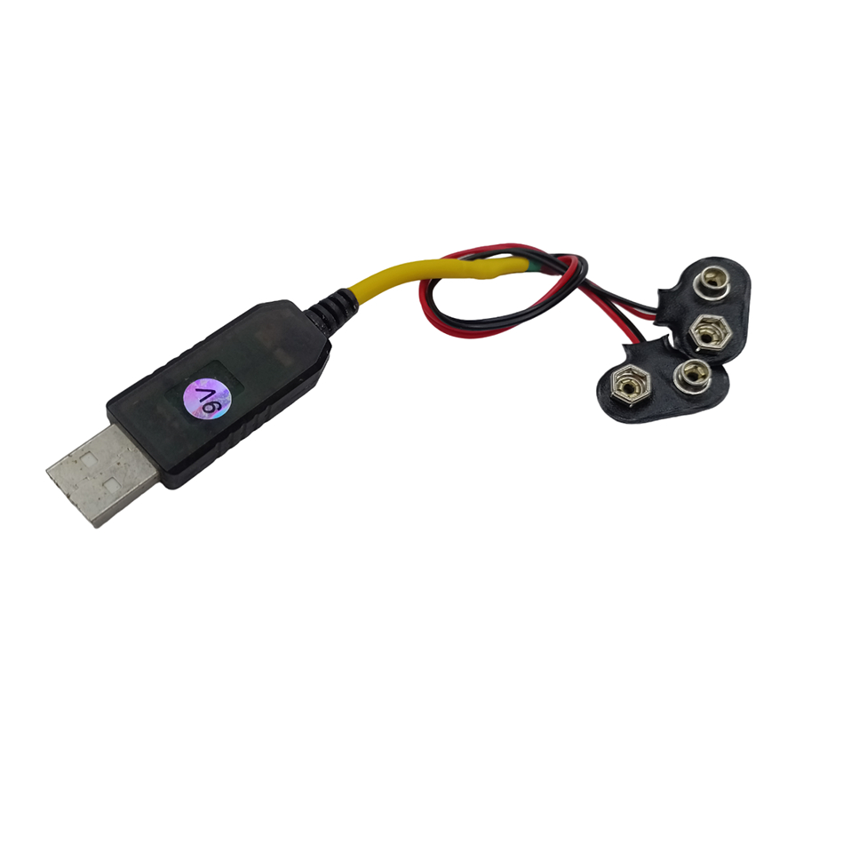 DIY ELECTRONICS 9V USB MALE to DUAL 9V CONNECTOR, BEST FOR CHARGING 9V ...