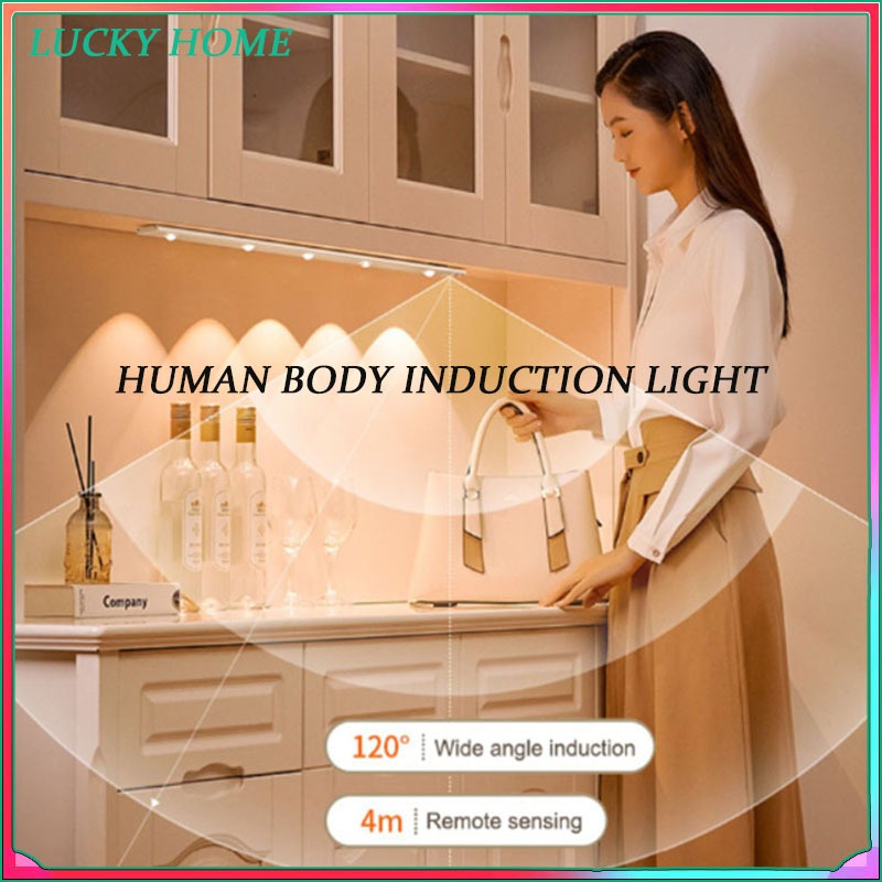 3 Colors LED Cabinet Light With Motion Sensor/ Ultra Thin Human Body ...