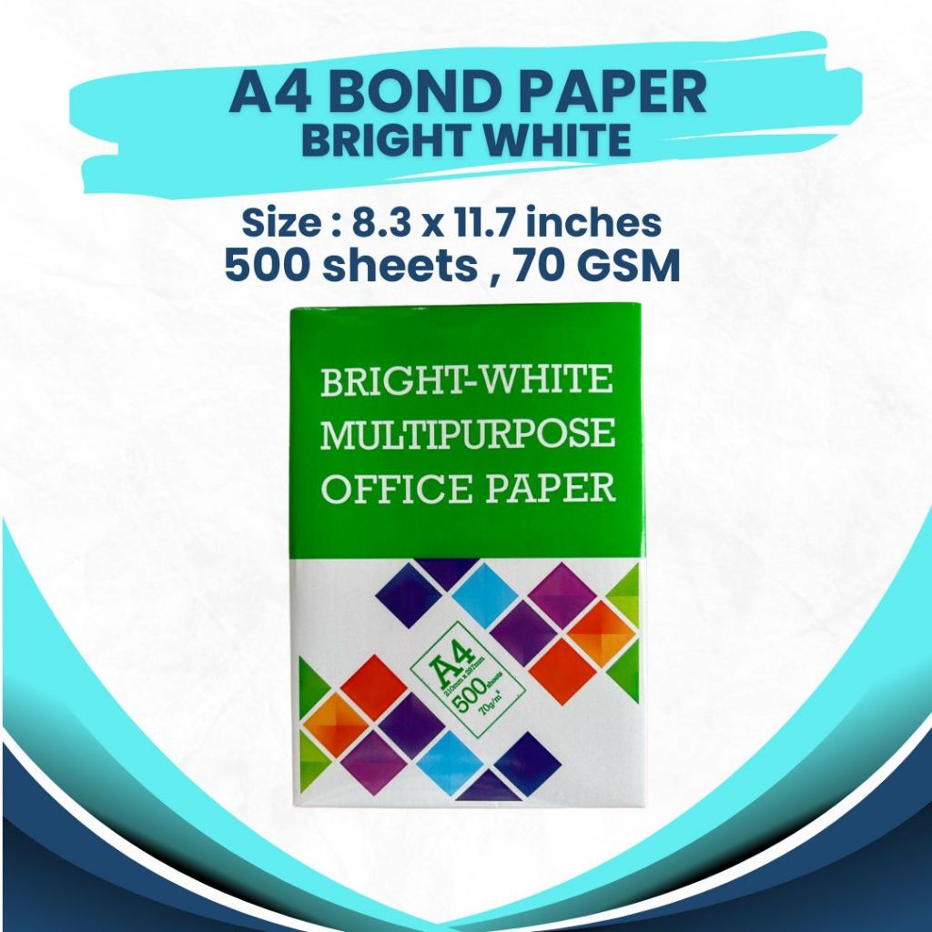 A4 Size Bond Paper 70GSM Bright White (500 sheets) | Shopee Philippines