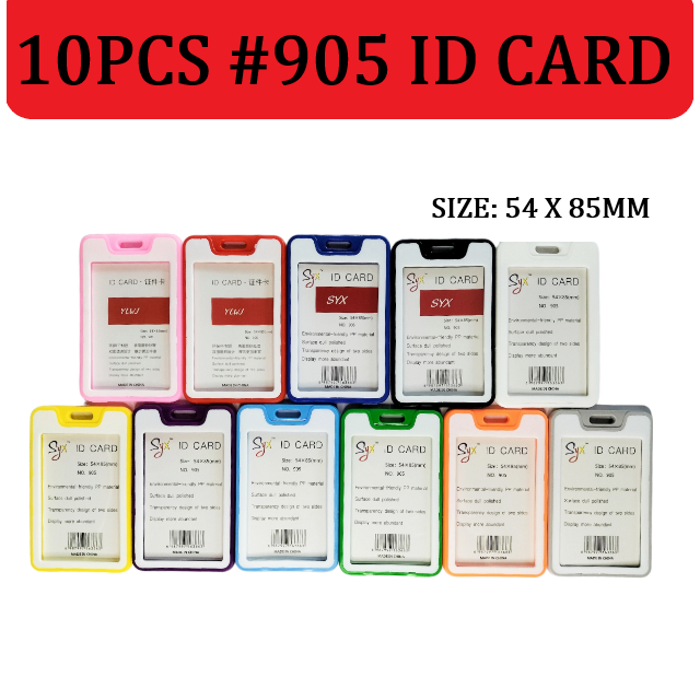 (10PCS) 905 ID CASE ID CARD ID HOLDER Double-sided Staff Work Card ...