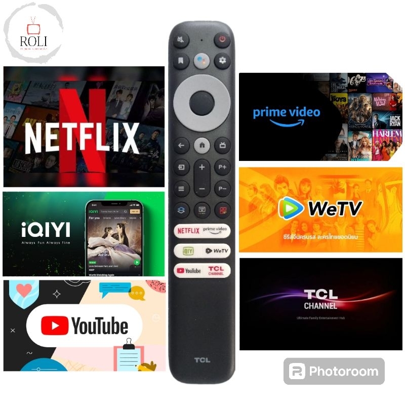 Original TCL RC902V FMR6 TV Remote Control with Voice command for ...
