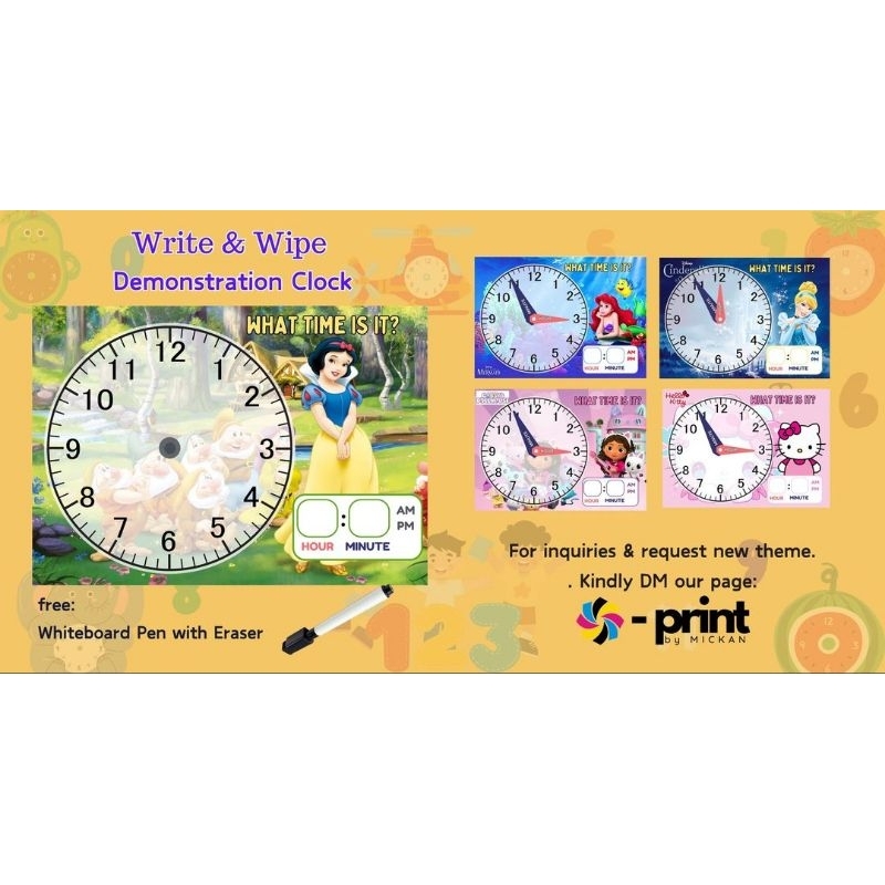 Write and Wipe Interactive Clock (Personalized) | Shopee Philippines