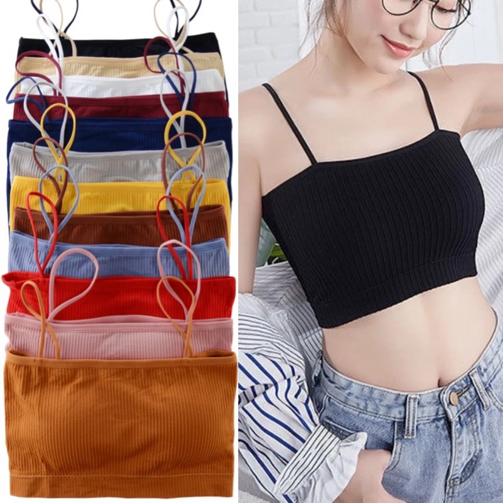 2024 One-Piece Bra Tube Comfortable Cotton Underwear Chest Crop Top ...