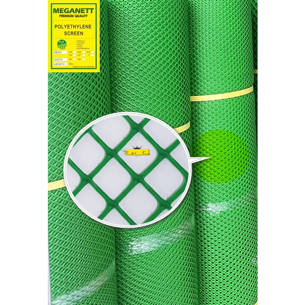 Green Plastic Polyethylene Screen Net Chicken Fence Wire 3 ft 3/4 ...