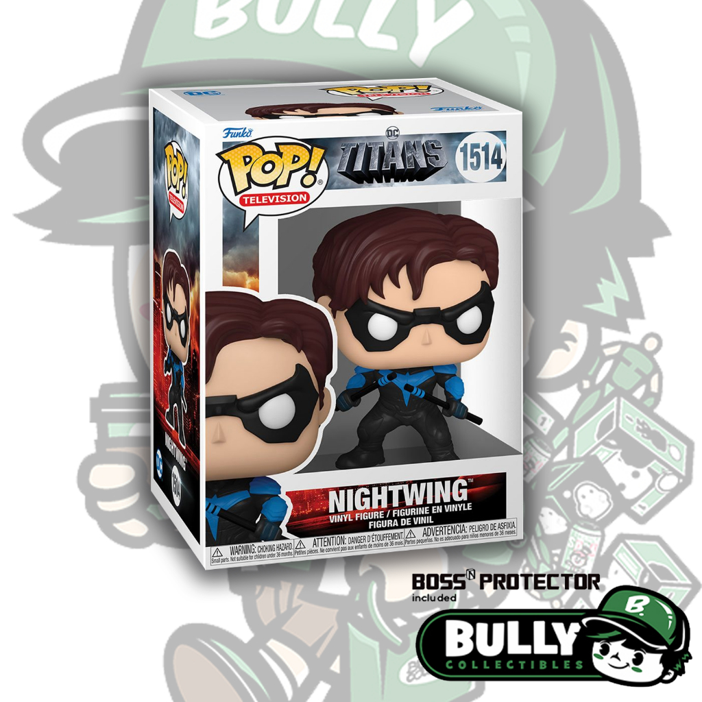 Funko POP! Television: DC Titans - Nightwing 1514 With Boss Protector ...