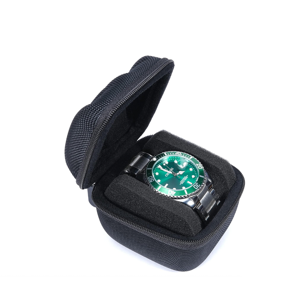 Watch Travel Cases,Watch Box for Men, Black 5 Slot Watch Roll Travel ...