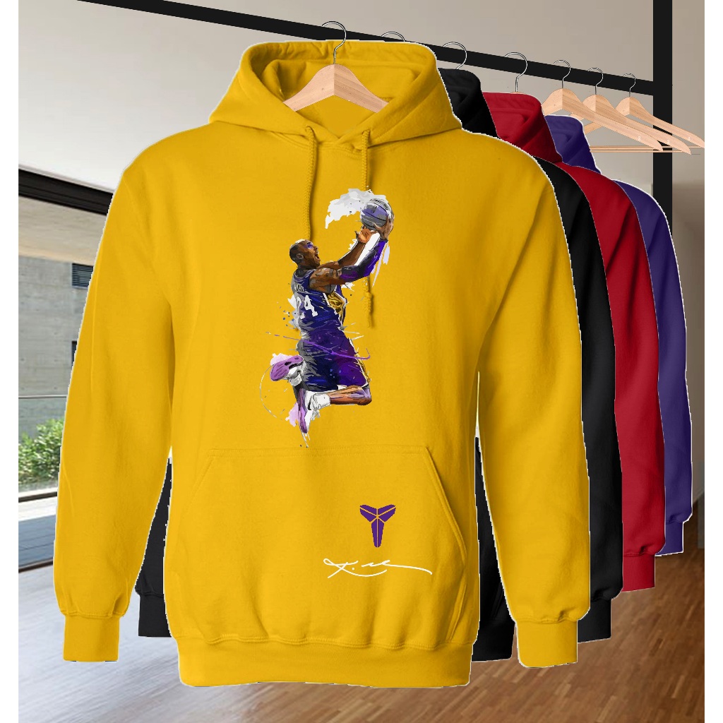 Hoodie Jacket Kobe Bryant Design2 Yellow Pullover Sweater Long sleeve ...
