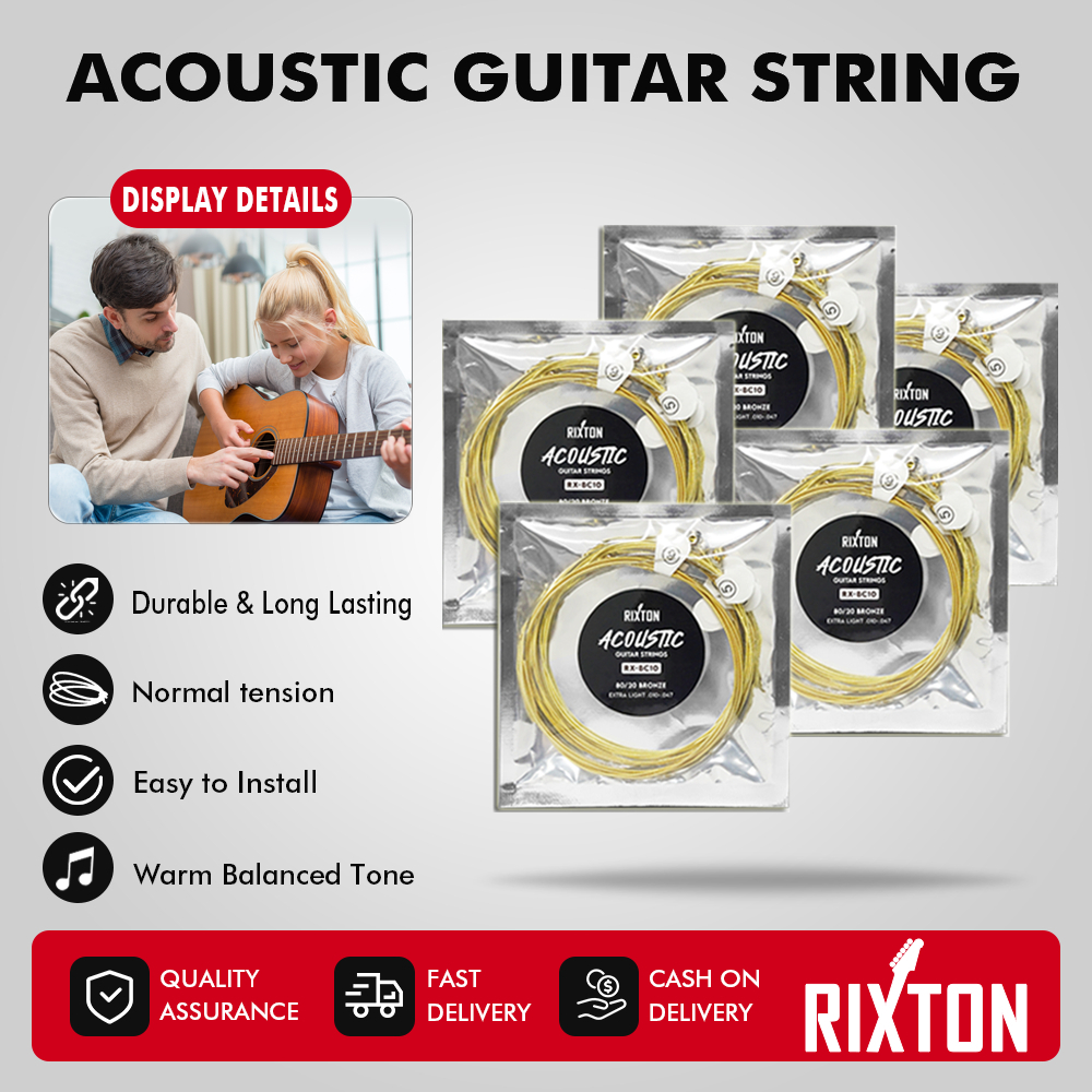 RIXTON Acoustic Guitar Strings Great Acoustic Bronze Guitar String ...