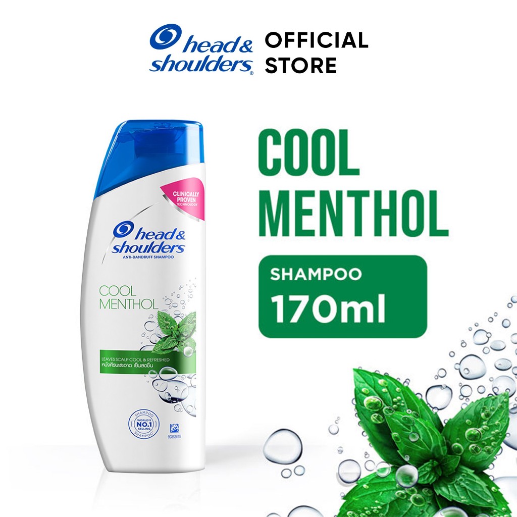 Head & Shoulders Shampoo Anti Dandruff Cool Menthol Hair Care 170ml ...