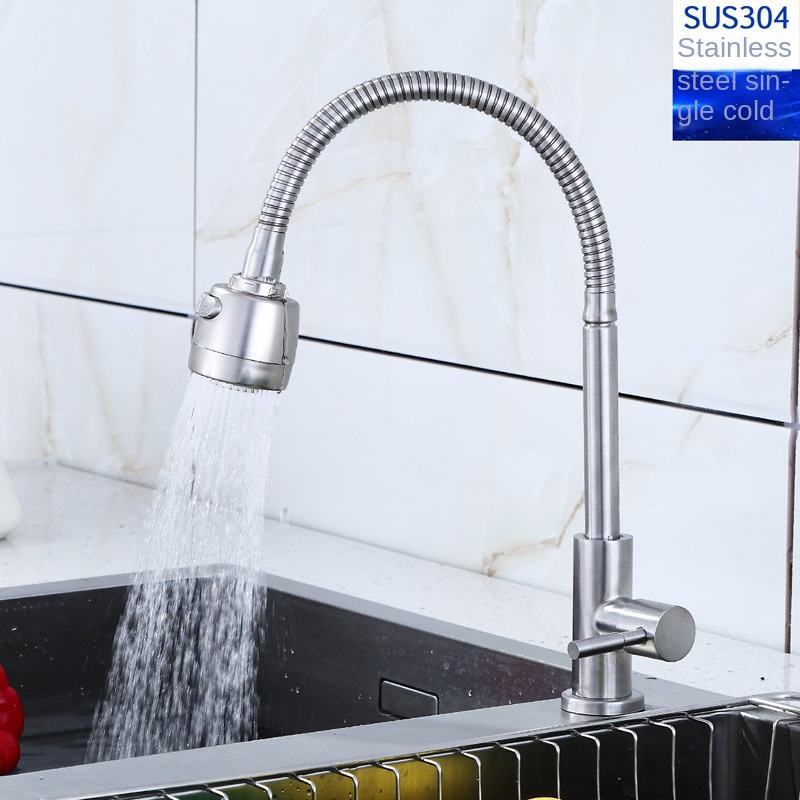 Wapol 304 Stainless Steel Flexible Faucet For Sink With Hose and Faucet ...