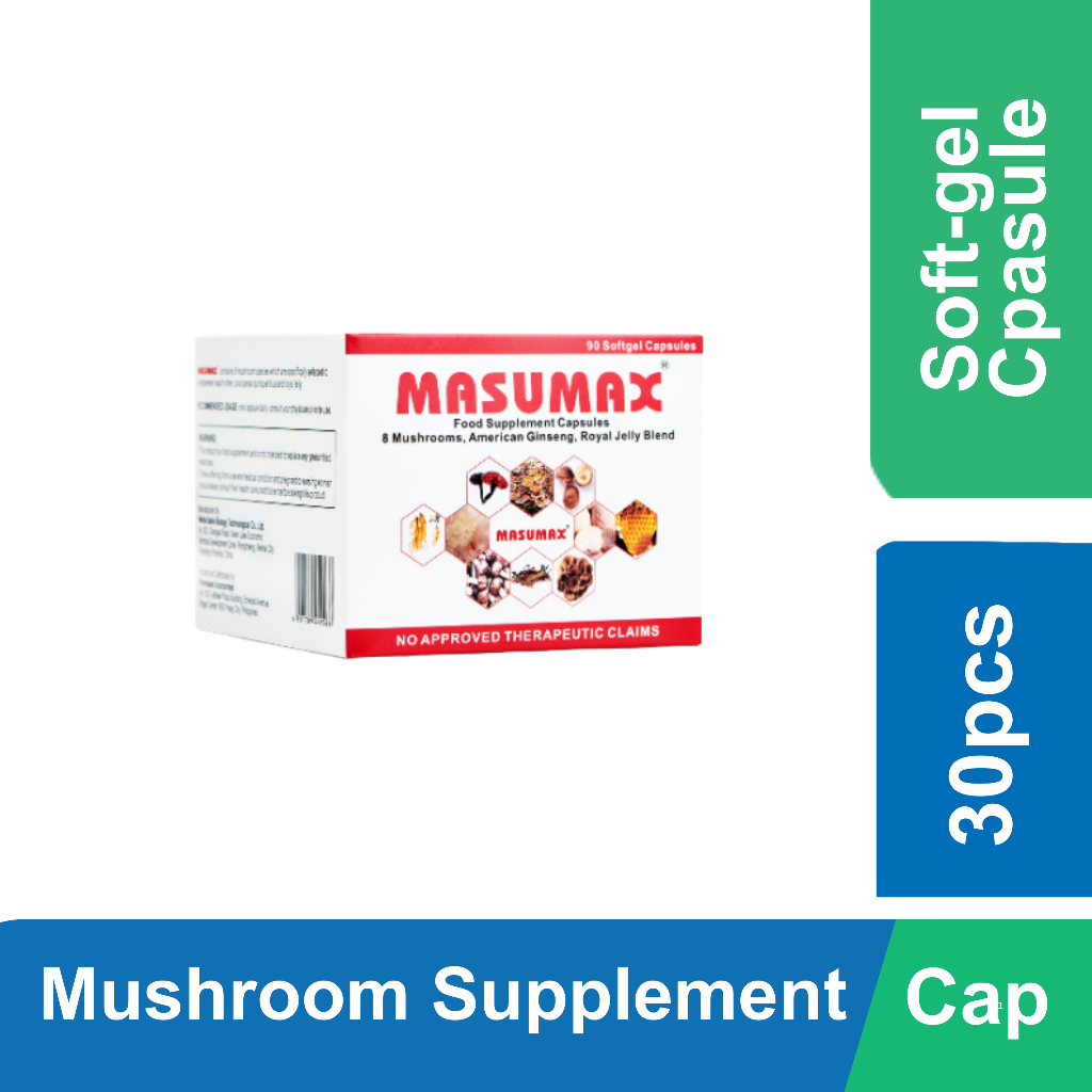 Masumax l Mushroom Supplement l Royal Jelly l American Ginseng 30 ...