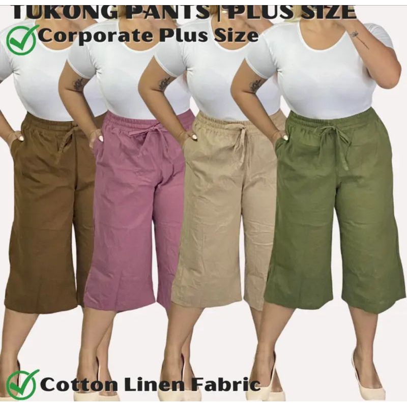 CORPORATE PLUS SIZE - TUKONG WIDELEG CAPRI PANTS | PLUS SIZE can fit to ...
