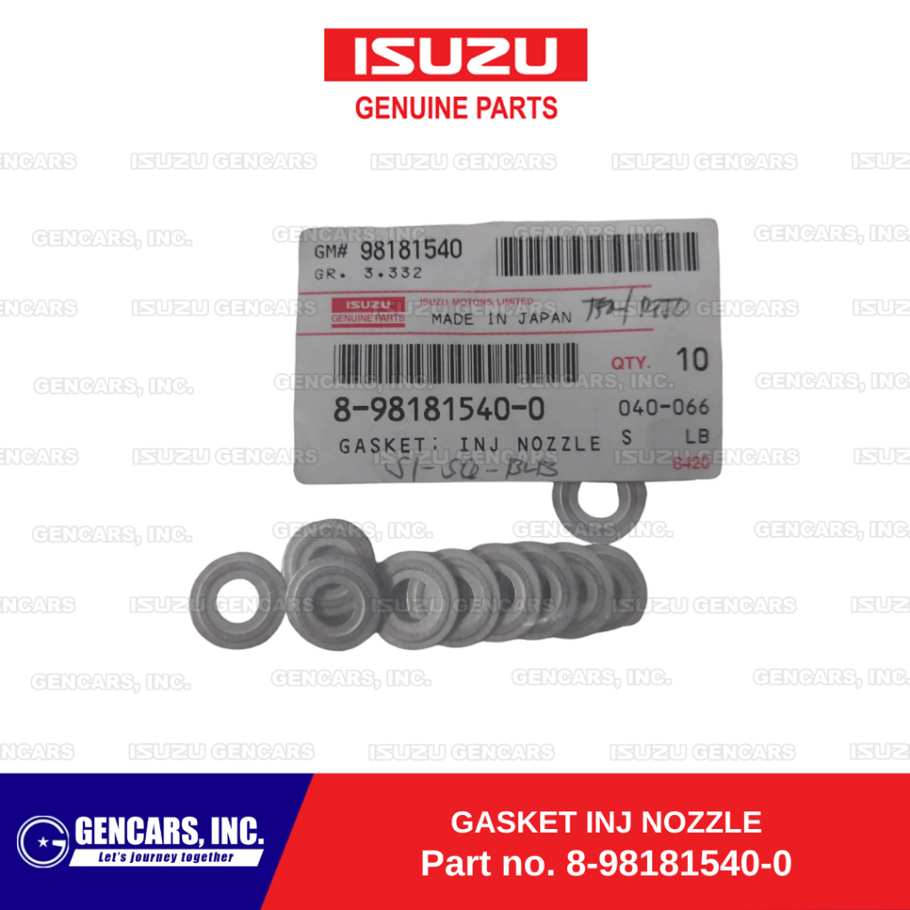 Isuzu Gasket Injector (4pcs) for Mux/Dmax 4JK1/4JJ1/RZ4E 2015-2020 ...