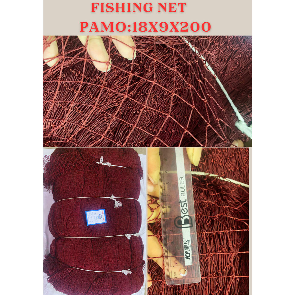 Pamo fishing net 18x9x 200 x100 meters | Shopee Philippines