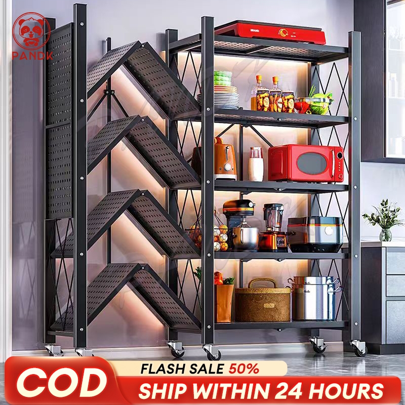 3/4/5 Layer Foldable Rack Organizer Kitchen Organizer Metal Rack ...