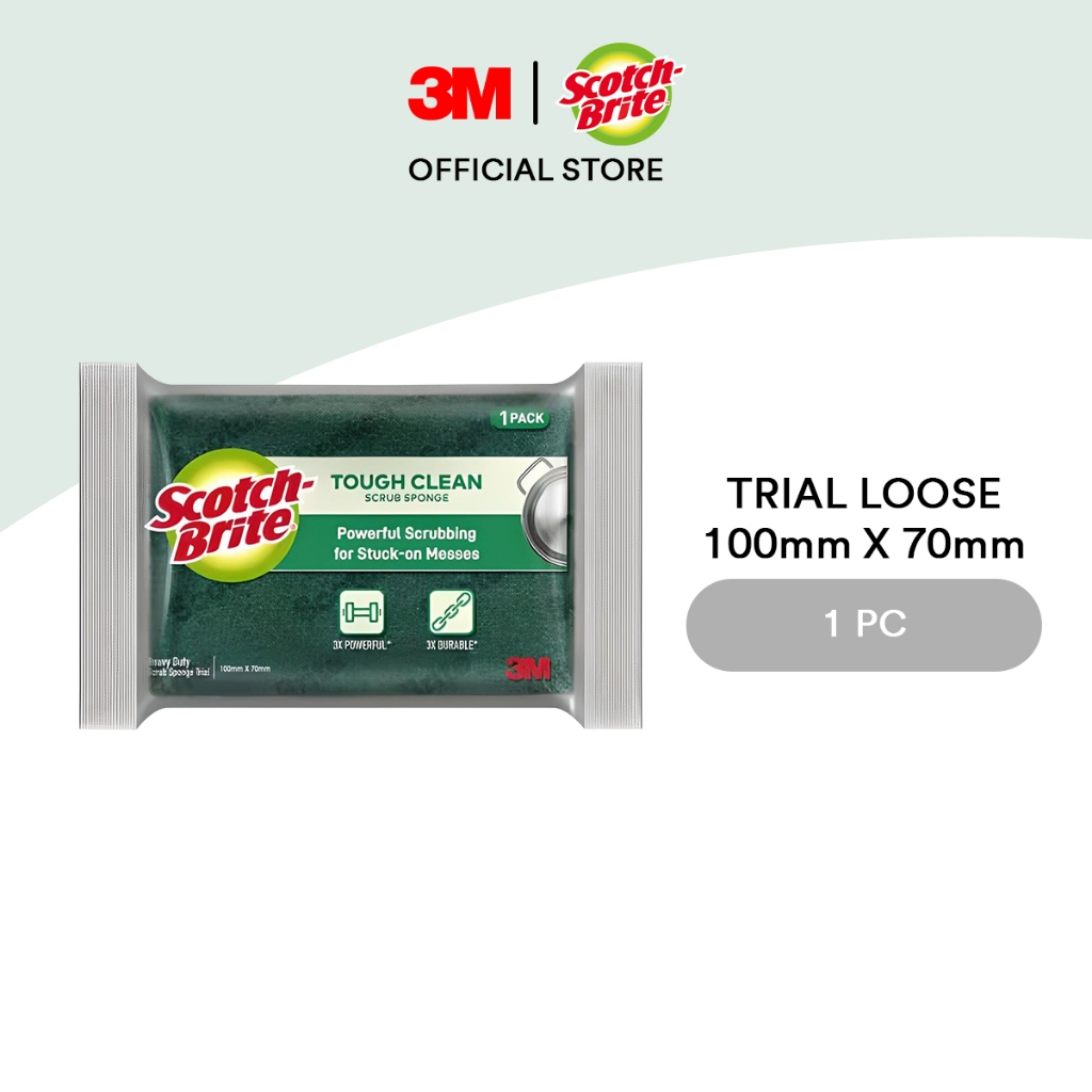 3M™ Scotch Brite® Tough Clean Scrub Sponge Trial Loose 100mm x 70mm ...