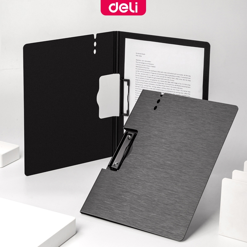 Deli A4 Foldable Horizontal Double Clip Board File Folder Stationery ...