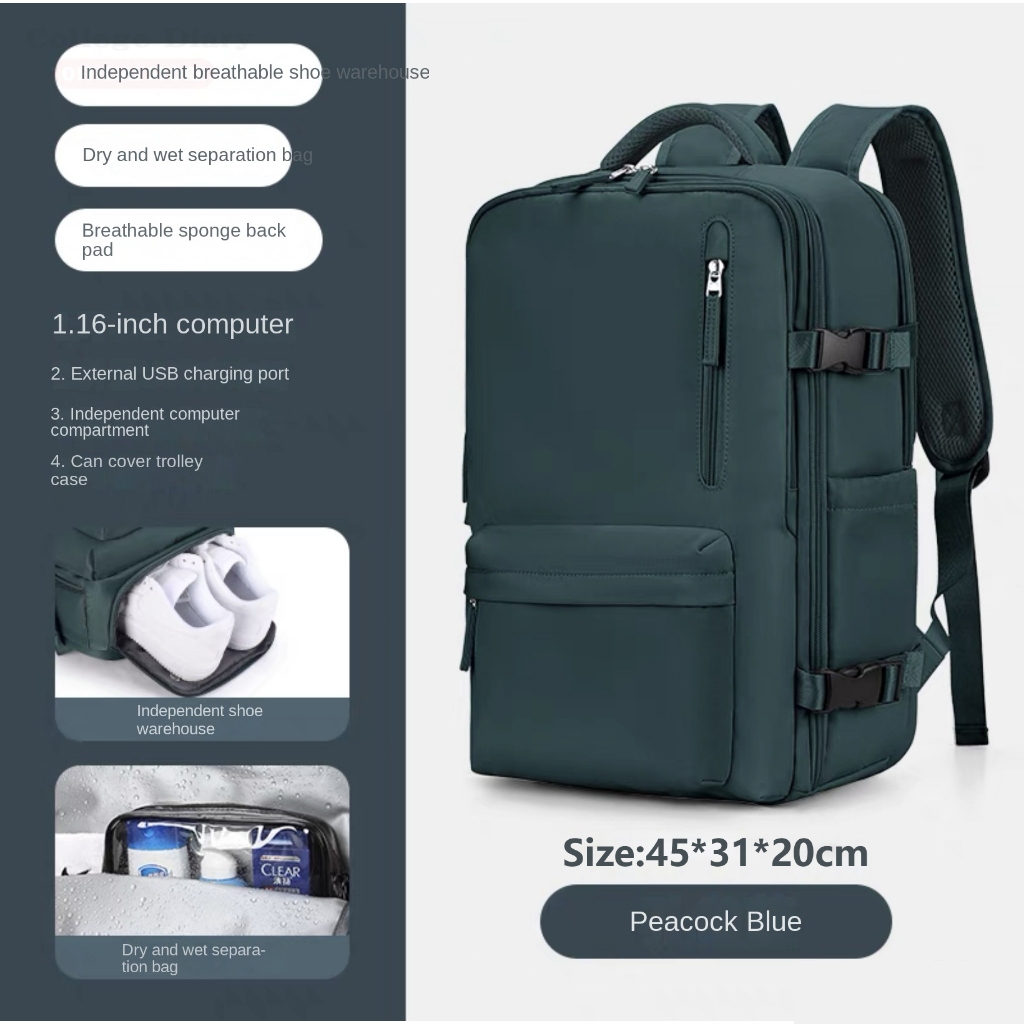 Laptop Backpack 16 inch Multifunction Travel Backpack Waterproof ...