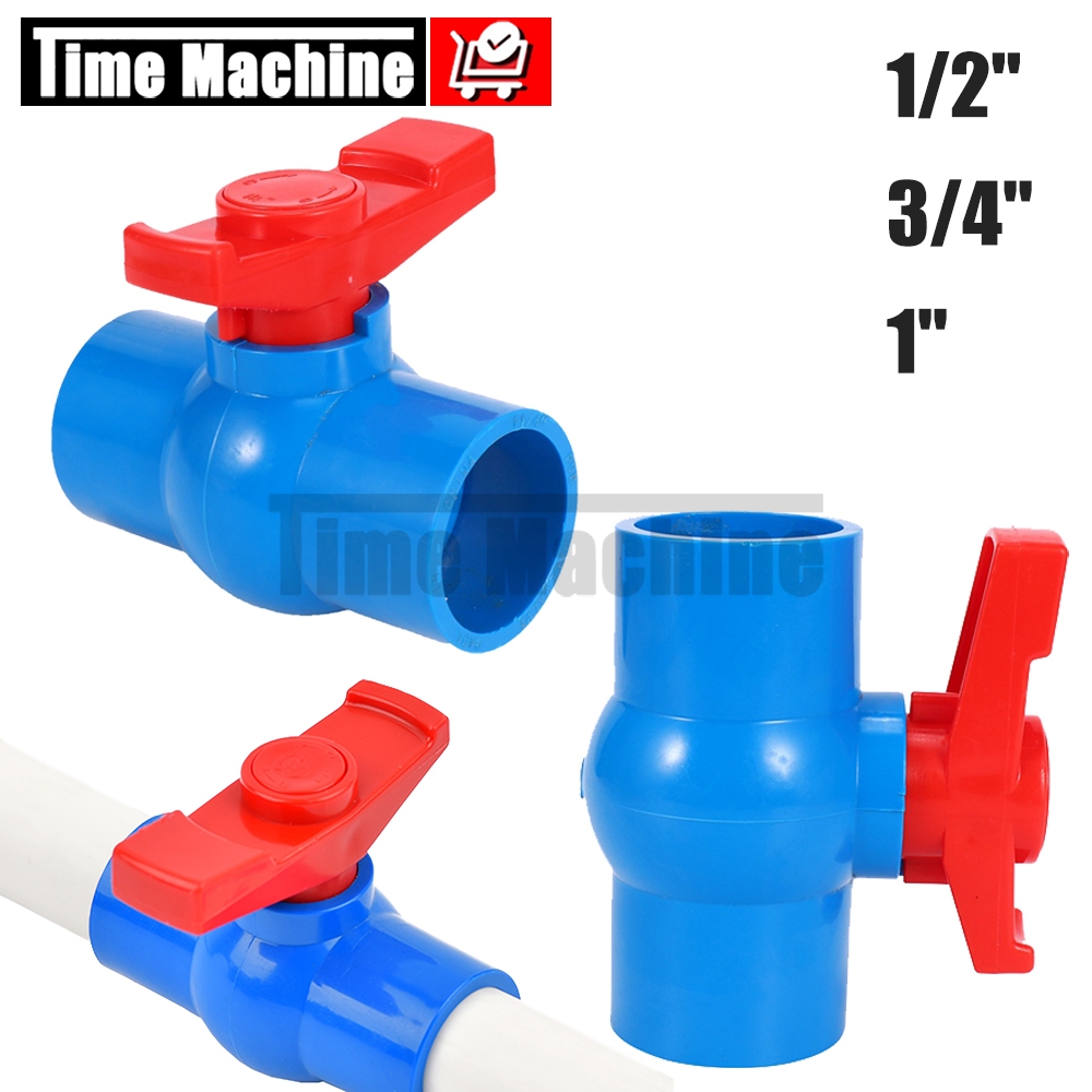 PVC Blue Ball Valve Plumbing Fixtures Gate Valves 1/2",3/4",1" (100% ...