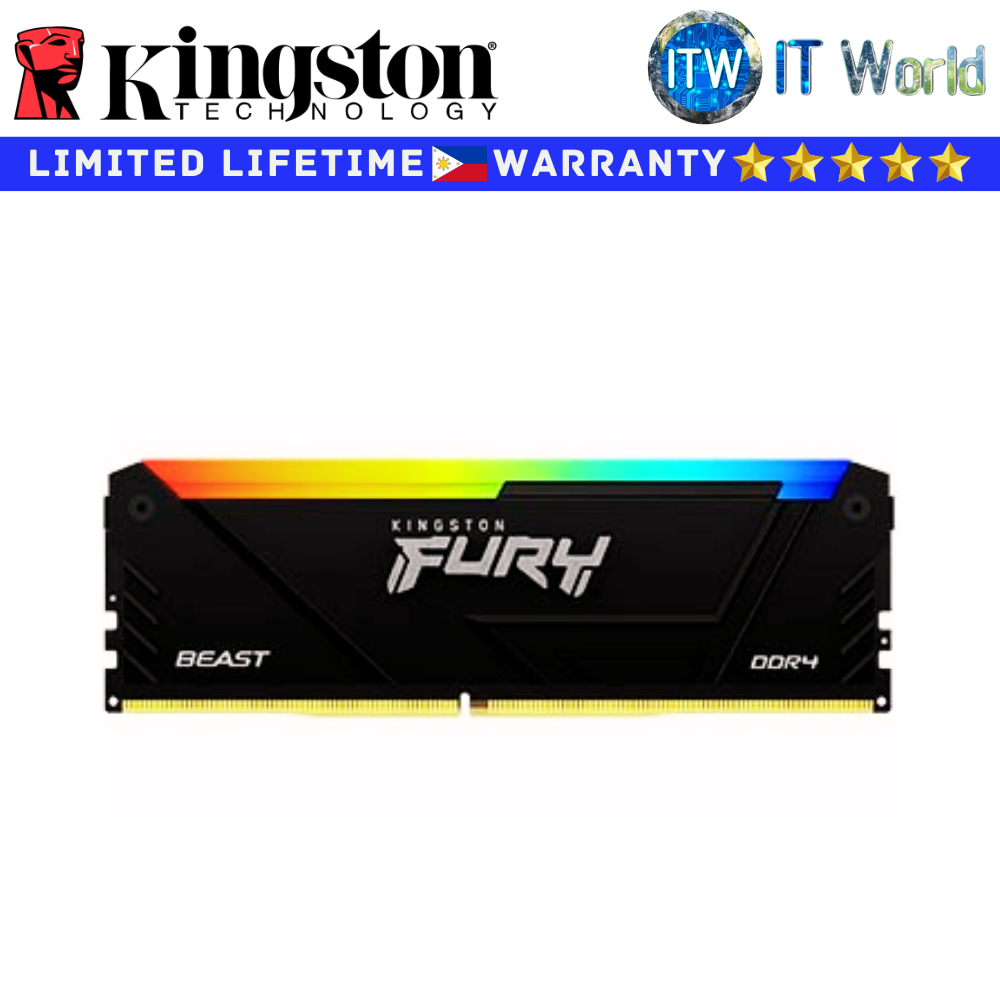 Itw | Kingston DDR4 RAM Fury Beast 16GB (1x16GB) 3600MT/s RGB Memory (KF436C18BB2A/16) | Shopee ...