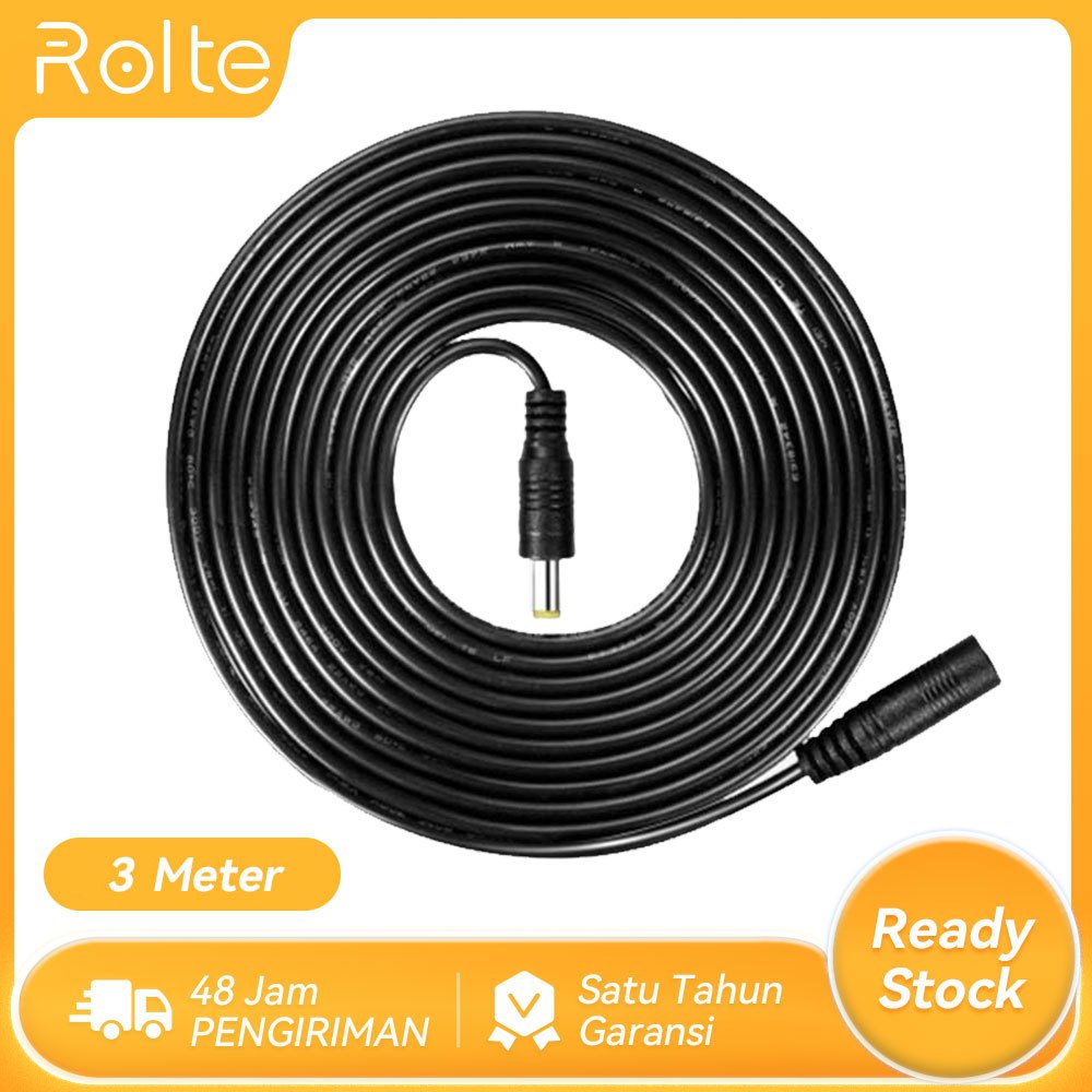 Rolte 5 meter 3 meter 5.5x2.1mm Dc Power Extension Cable Jack Socket ...