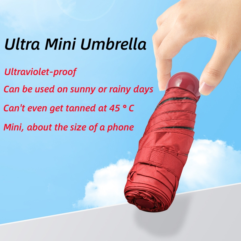 Umbrella Ultra-light mini five-fold Capsule Pocket Manual sunshade with ...