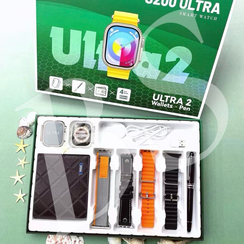 BS iSmart S200 ULTRA 2 Smart Watch 4 Straps 1 Wallet 1 Pen Bluetooth ...