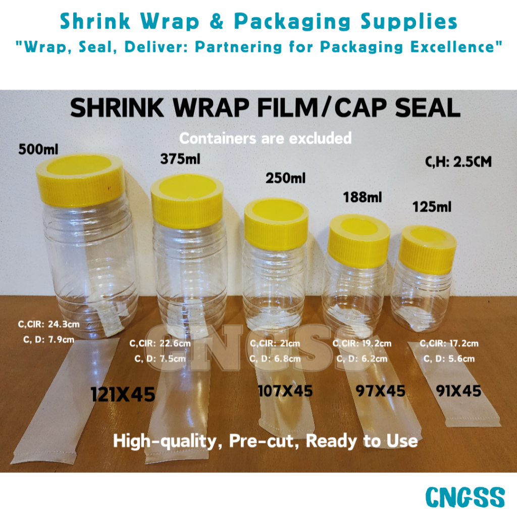 Shrink Wrap Plastic Packaging / Shrinkable Plastic Sealer Tape Cap for ...