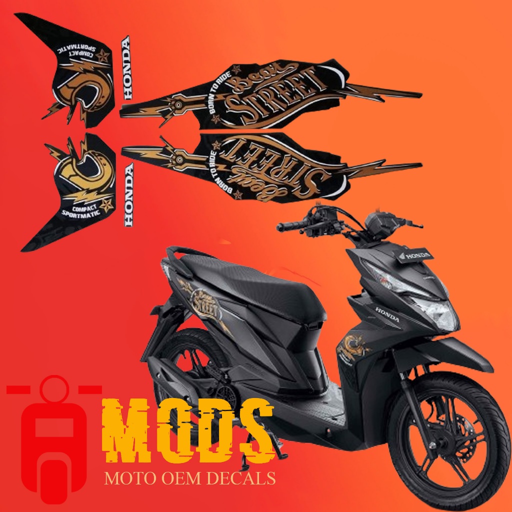 HONDA BEAT Fi V2 110cc (BEAT STREET) Stock Decal/Sticker | Shopee ...