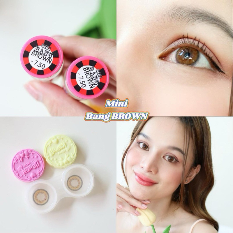 Kitty Kawaii 6 Months Mini Bang Brown Contact Lens + Free Lens Case ...