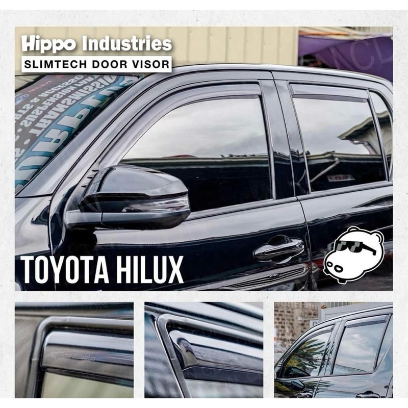 Hippotech Slim Rainvisor Toyota Hilux 2016-2025 | Shopee Philippines