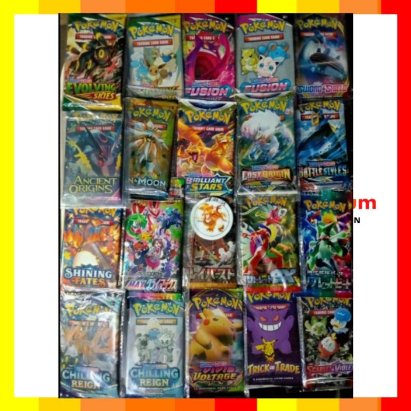 Original Pokemon Booster Packs Box- English, Japanese, Korean, Evolving ...