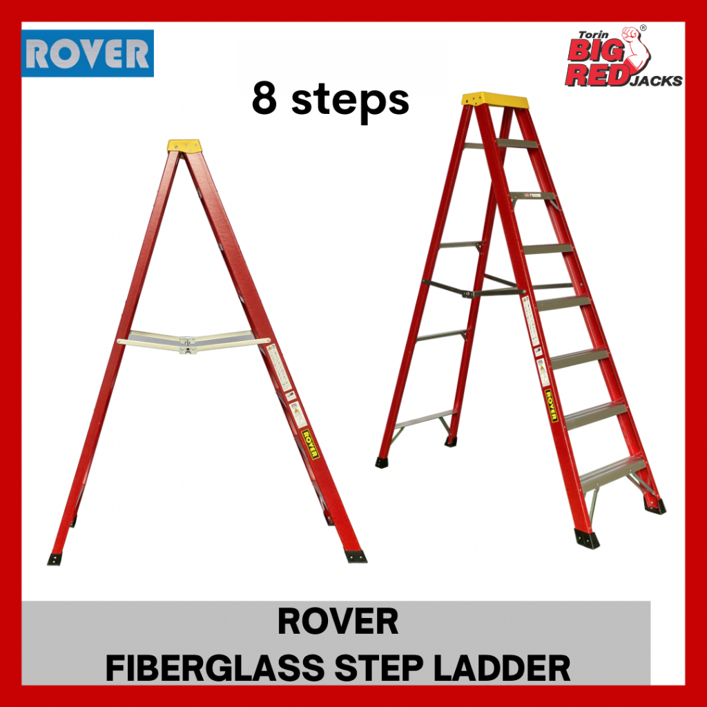 Rover Fiberglass Step Ladder 8 steps | Shopee Philippines