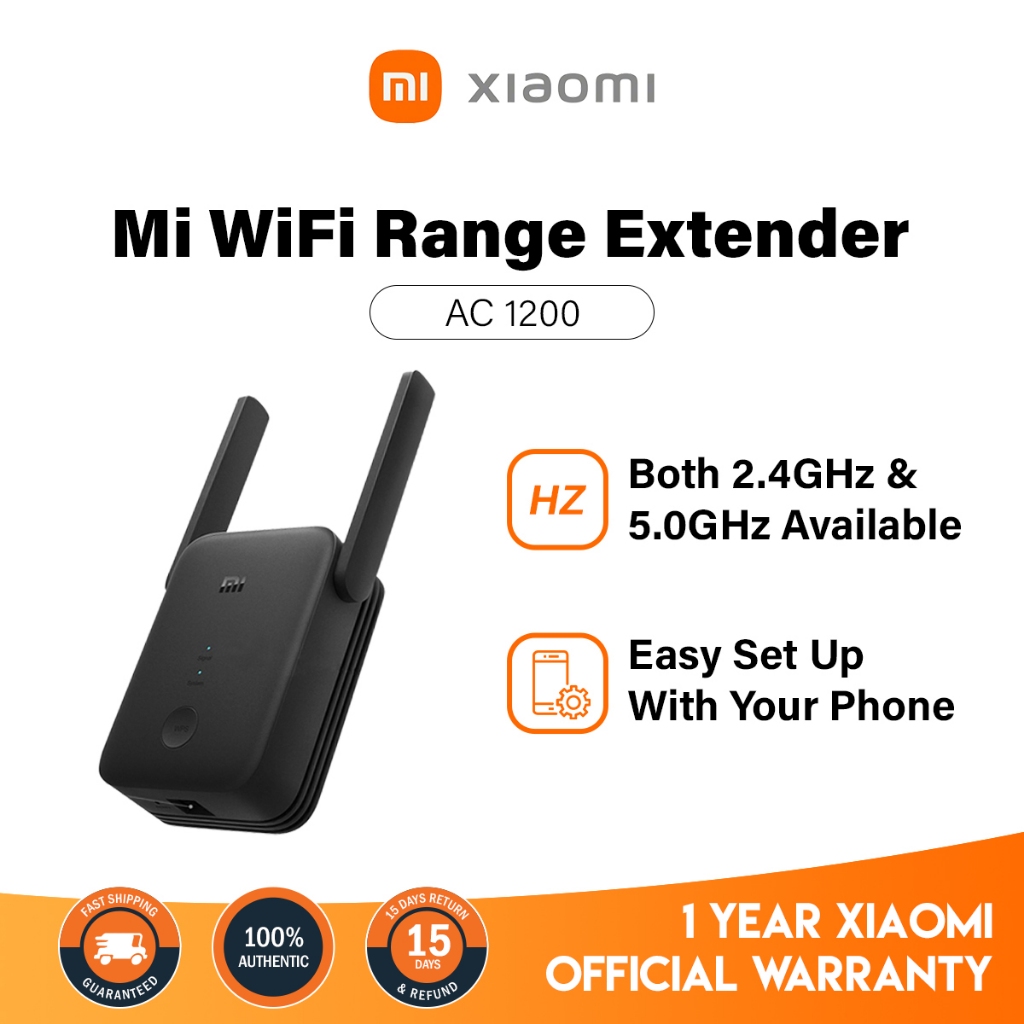 Xiaomi WiFi Extender Ac1200 5.0ghz 1200mbps Wi-Fi Signal Repeater ...
