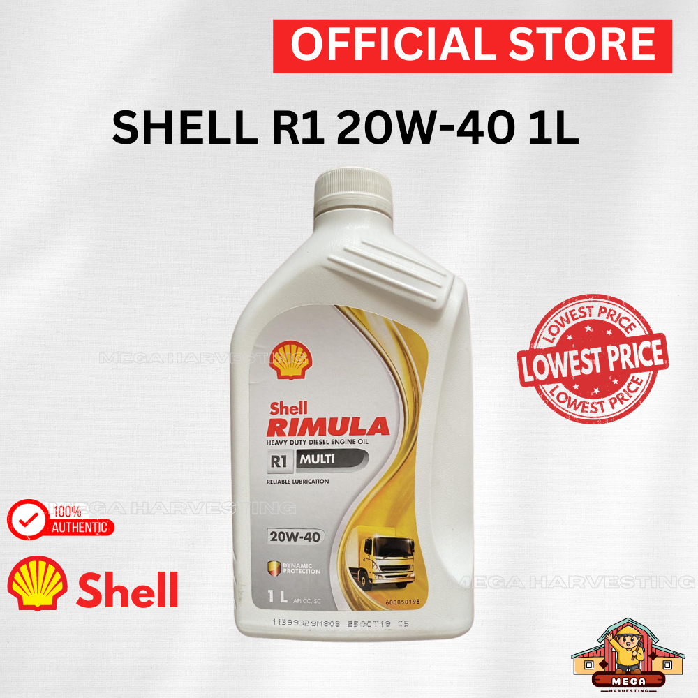 Shell Rimula R1 MULTI HEAVY DUTY ENGINE OIL 20W 40 | 1LITER | Mega ...