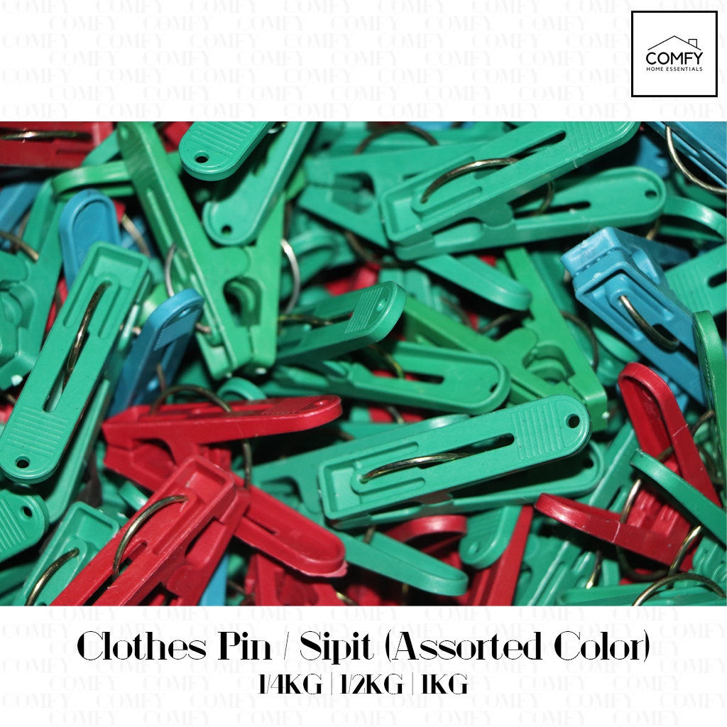 50-200pcs (Estimated) 1/4-1KG Clothes Clip (Sipit) Affordable Clothes ...