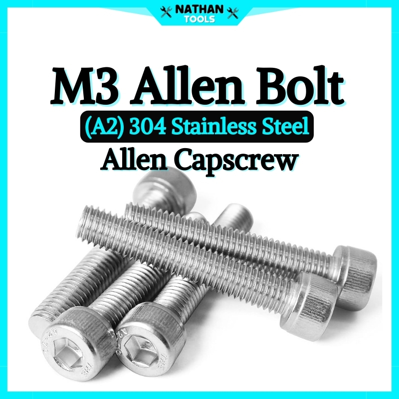 304 M3 Stainless Allen Capscrew | A2 Allen bolt Stainless Steel ...