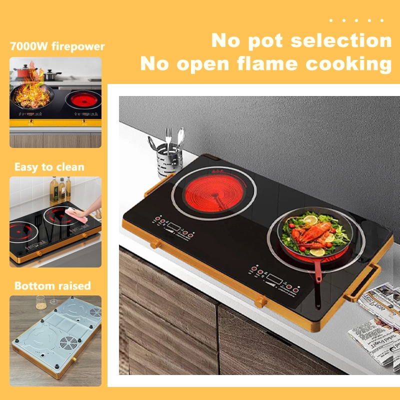 Induction Cooker double burner Infrared Multi-function inverter 3500W ...