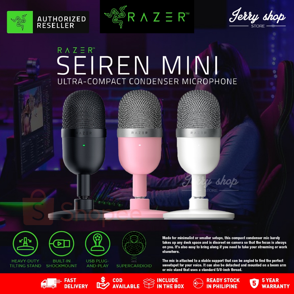 RAZER SEIREN RAZER MIC RAZER MICROPHONE RAZER ULTRA-COMPACT PORTABLE ...