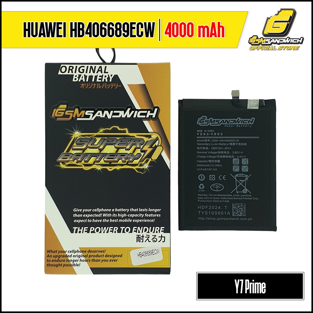 GSMSandwich Super Battery HB406689ECW for HUAWEI Y7 Prime / Y7 Pro ...