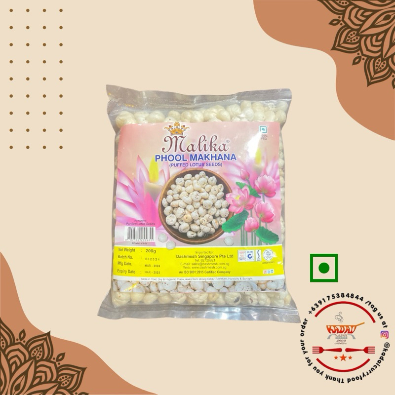 Malika Phool Makhana (Puffed Lotus Seeds) 200g | Shopee Philippines